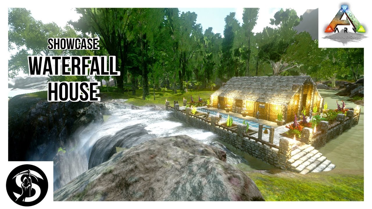 Beautiful Waterfall House | Showcase | Ark builds | EP09 | ARK ...