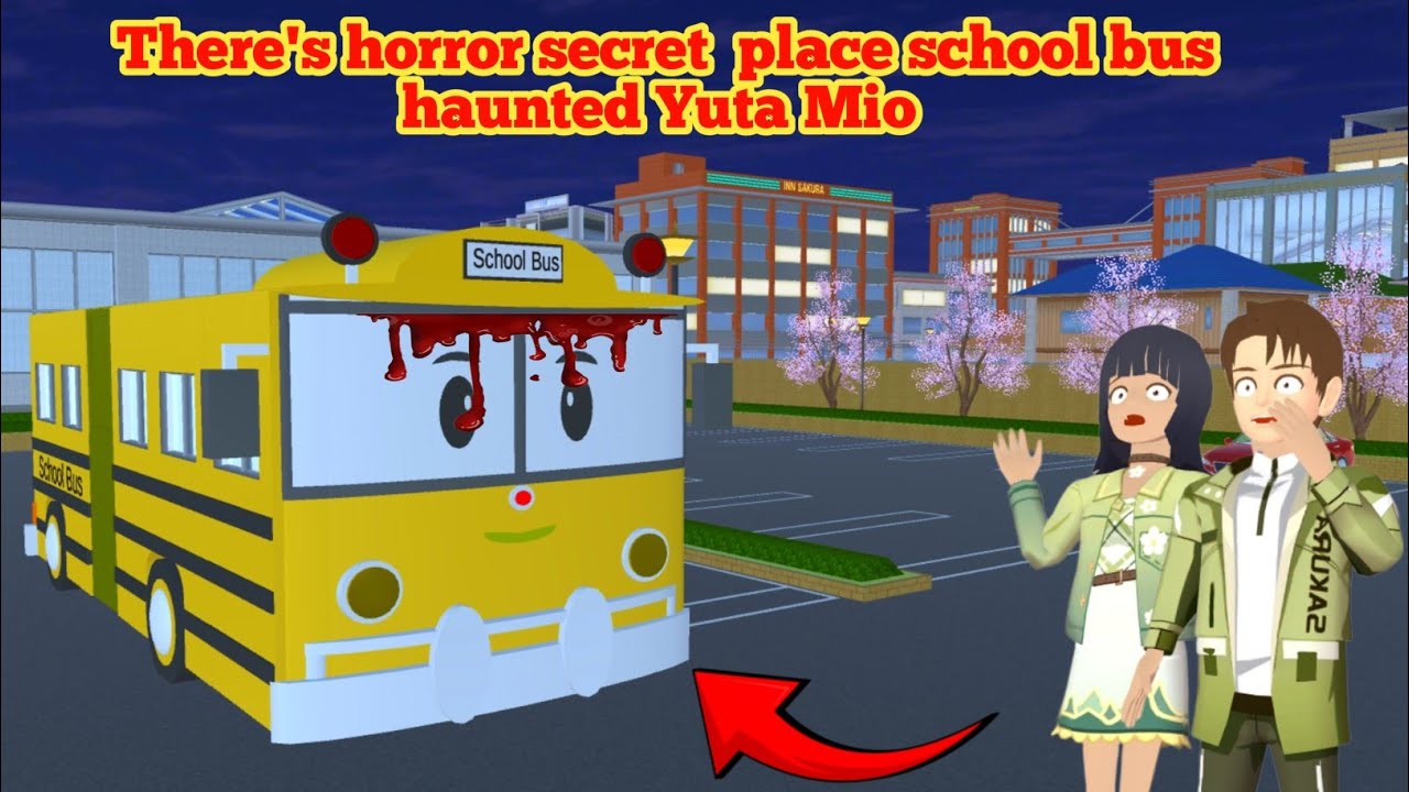 There's horror secret place School Bus haunted Yuta Mio in school 😱 ...