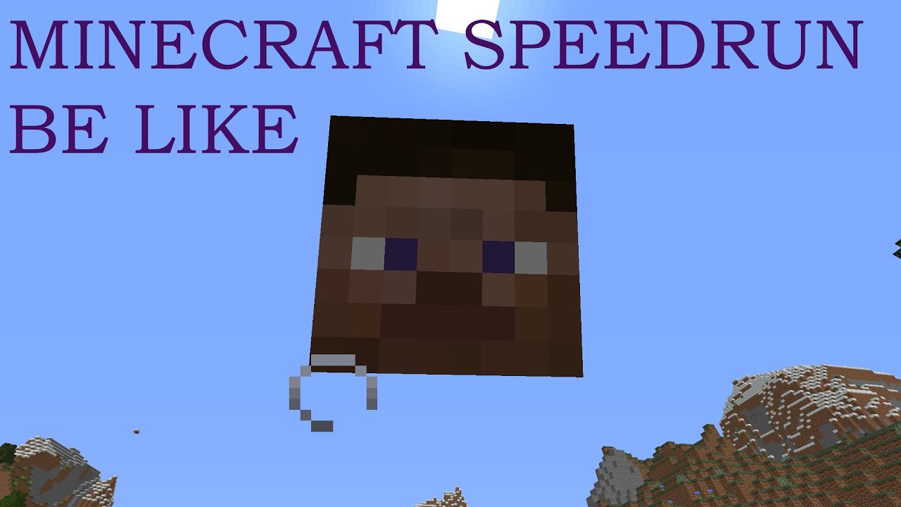 minecraft speedrun be like - YouTube