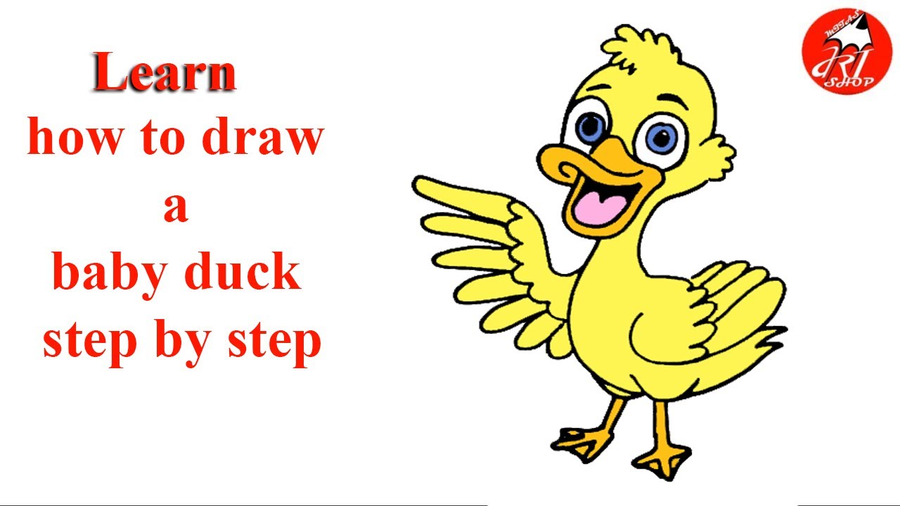 how to draw a baby duck step by step | Baby duck drawing easy | - YouTube