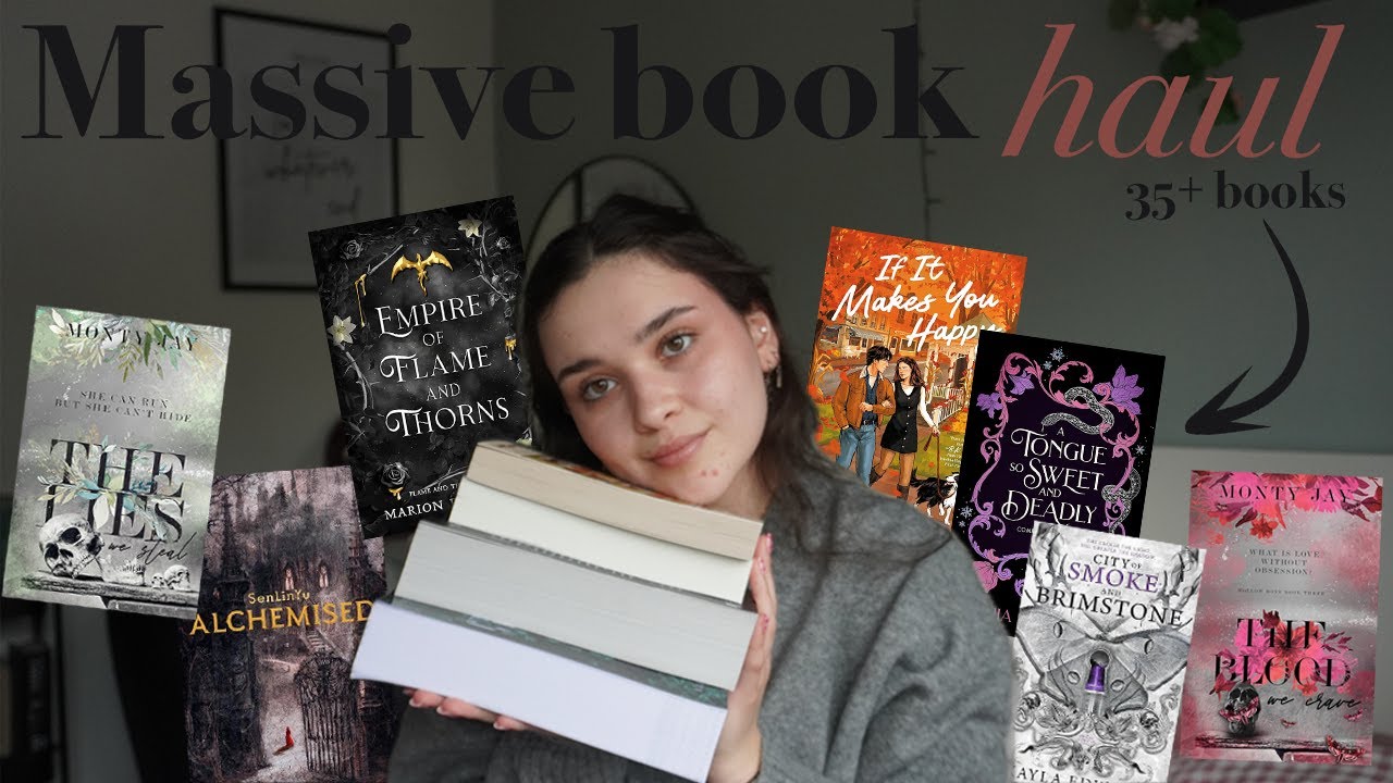 massive book haul!! 35+ books 💐🪙 - YouTube
