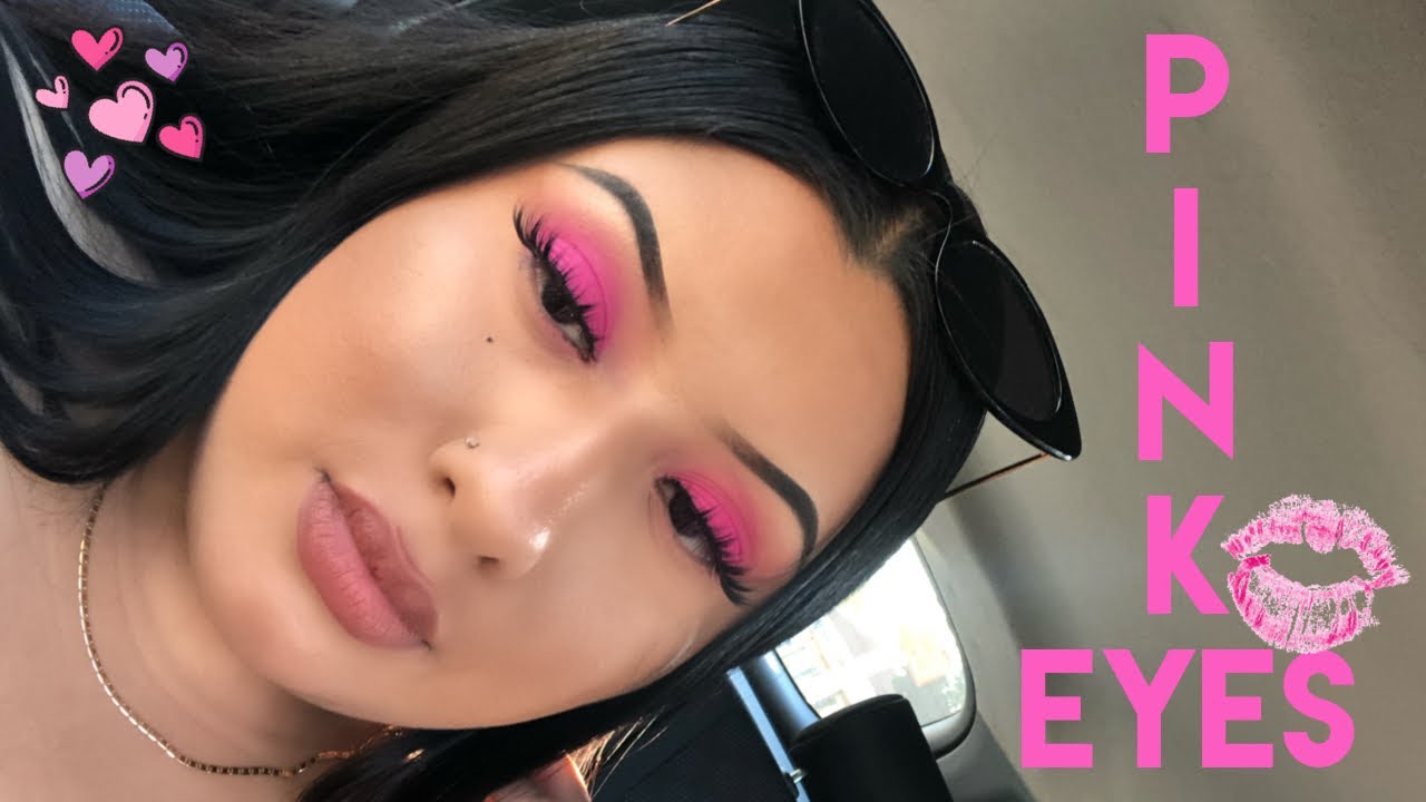 easy asf pink eyeshadow tutorial 💗 - YouTube