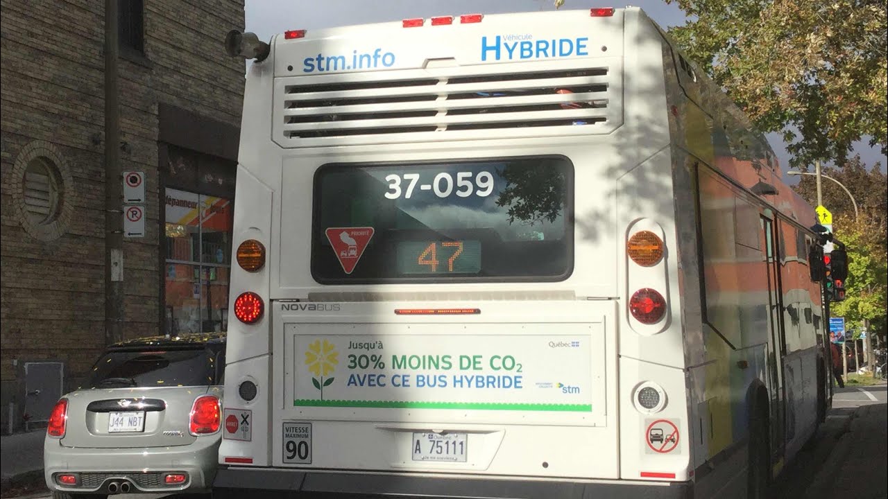 STM Montreal New seating Layout On 37-059 (2017 Nova bus LFS HEV) - YouTube