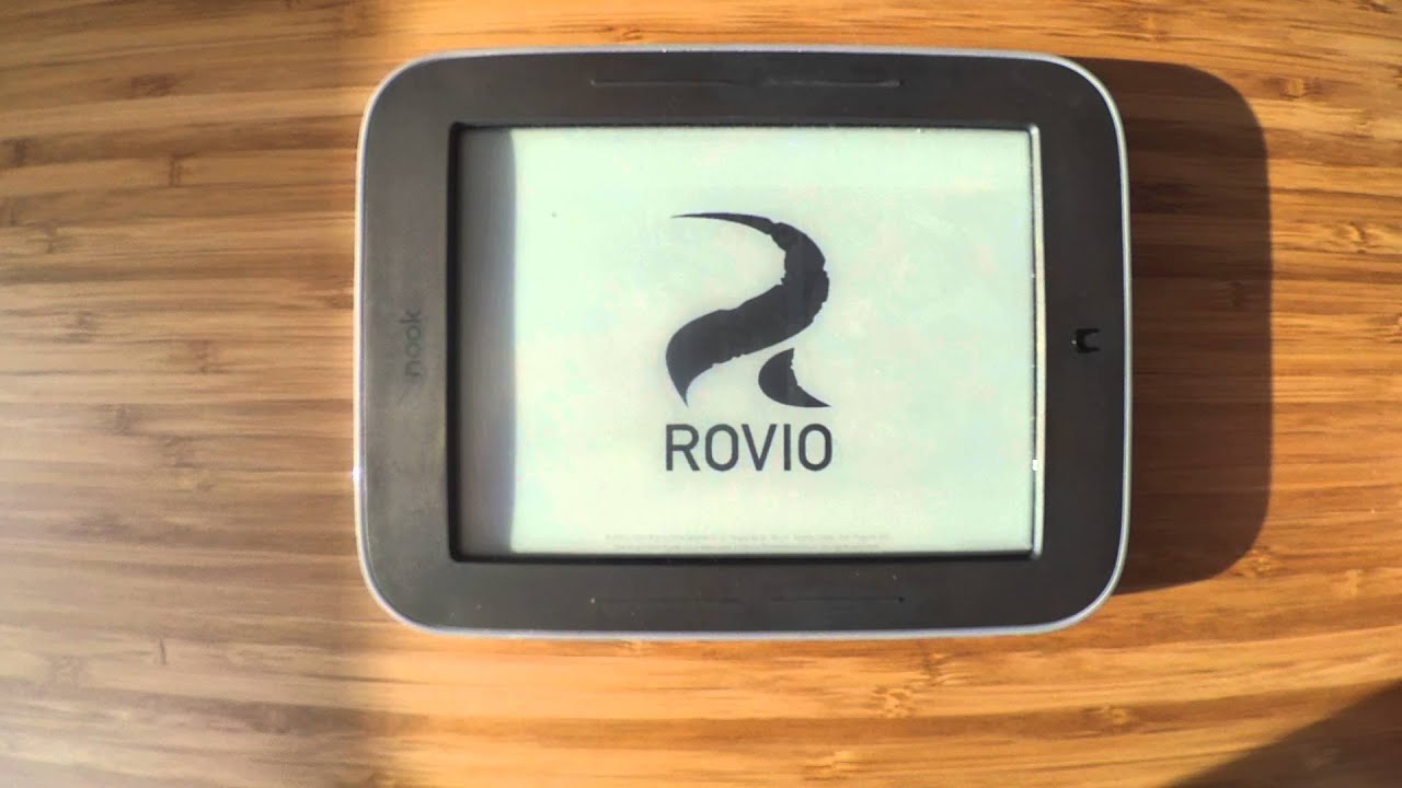 Angry Birds on e-link Nook Simple Touch with GlowLight - YouTube