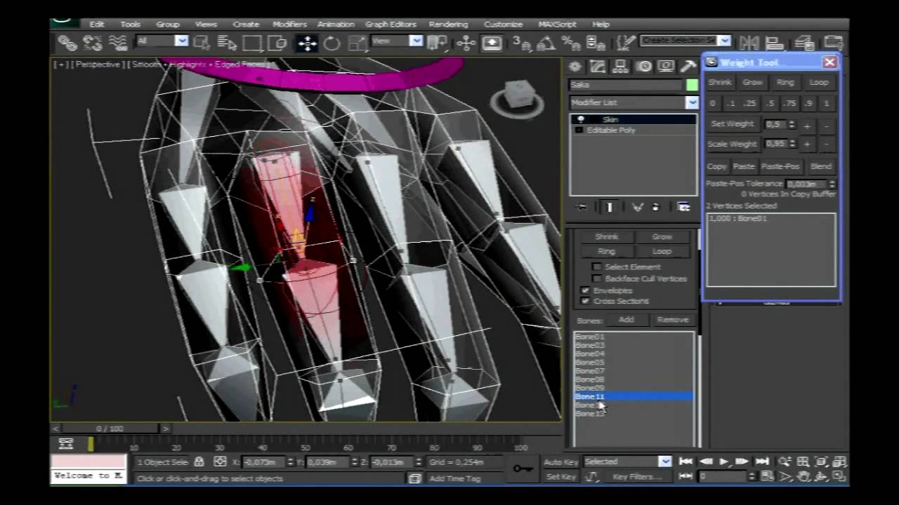 3ds max Skin modifier Part 2 - YouTube
