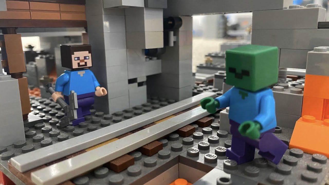 LEGO Minecraft Mineshaft Cave MOC - YouTube