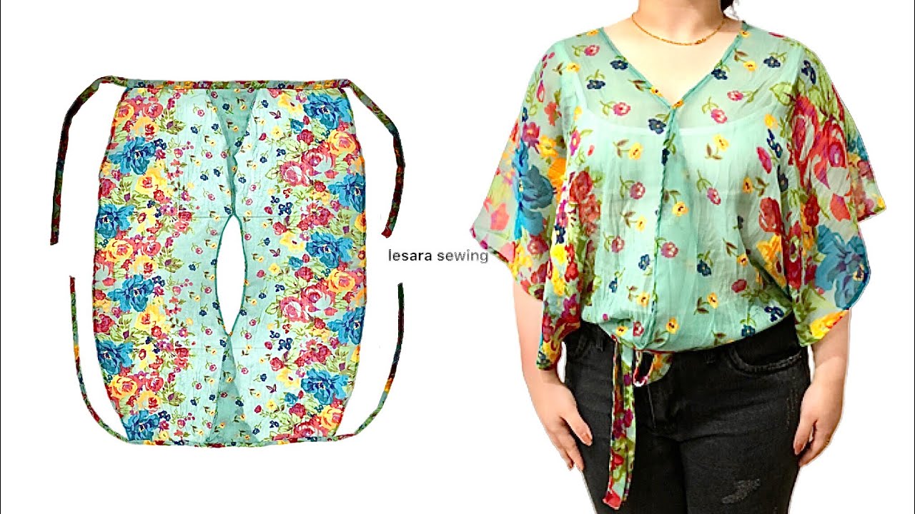 Butterfly Blouse/Even a Beginner Can Make This/Cut and Sew Shirt ...