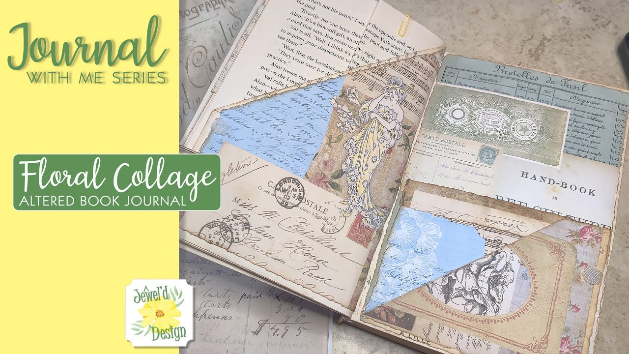 1st section of floral collage book | Interactive book pages using ...