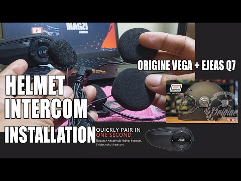 HELMET INTERCOM INSTALLATION IN 5 MINS #origine #helmet #ejeas # ...