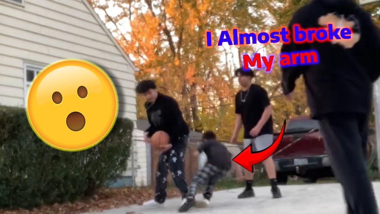 I almost broke my arm playing basketball - YouTube