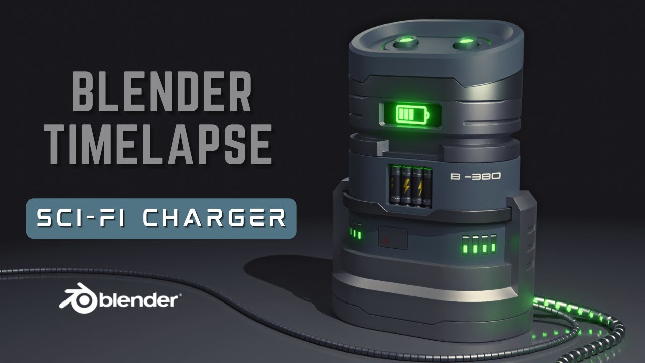 3D Modeling Sci-Fi Battery Charger - Blender 3.0 - YouTube