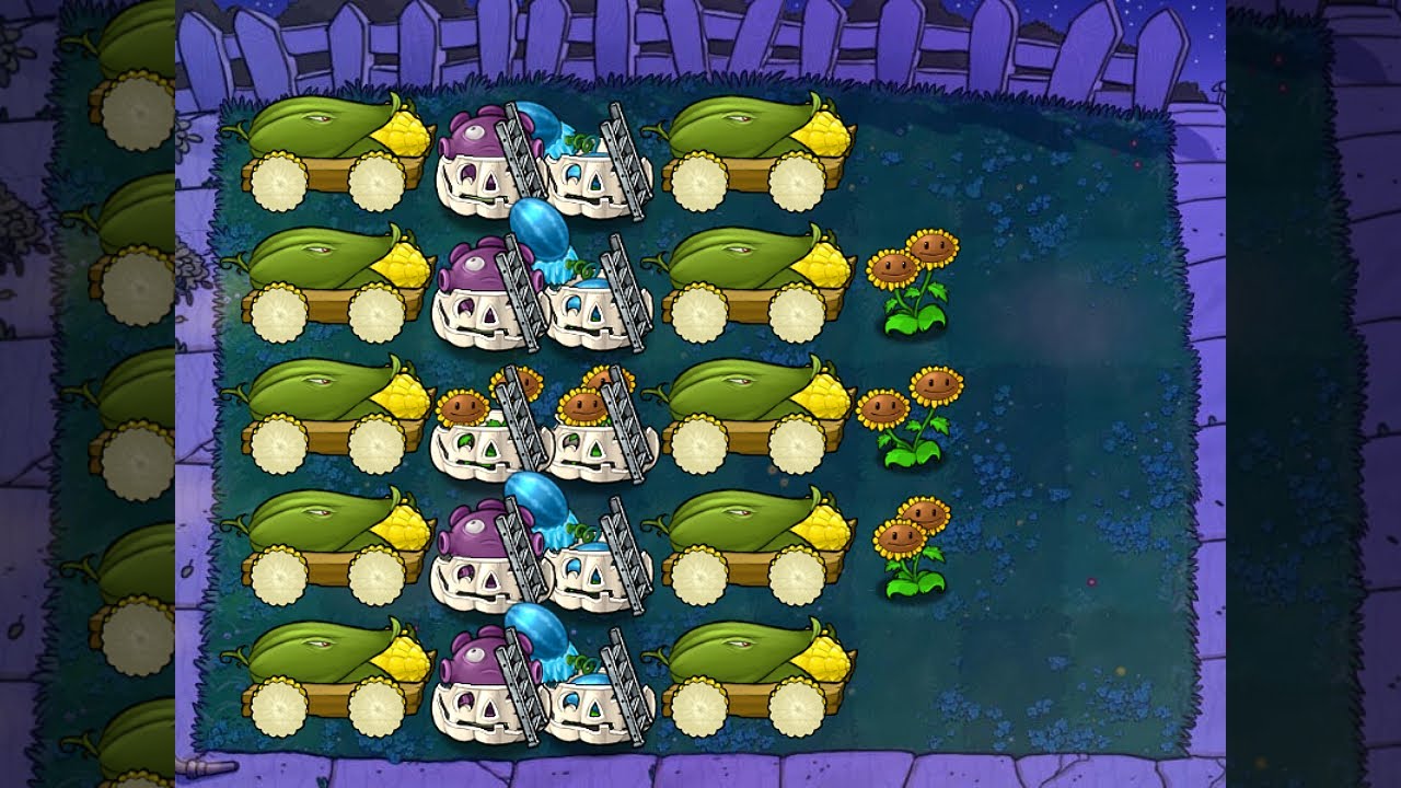 SUPERVIVENCIA INFINITA - 10 MAZORCAÑONES│Plants Vs Zombies │ NOCHE ...