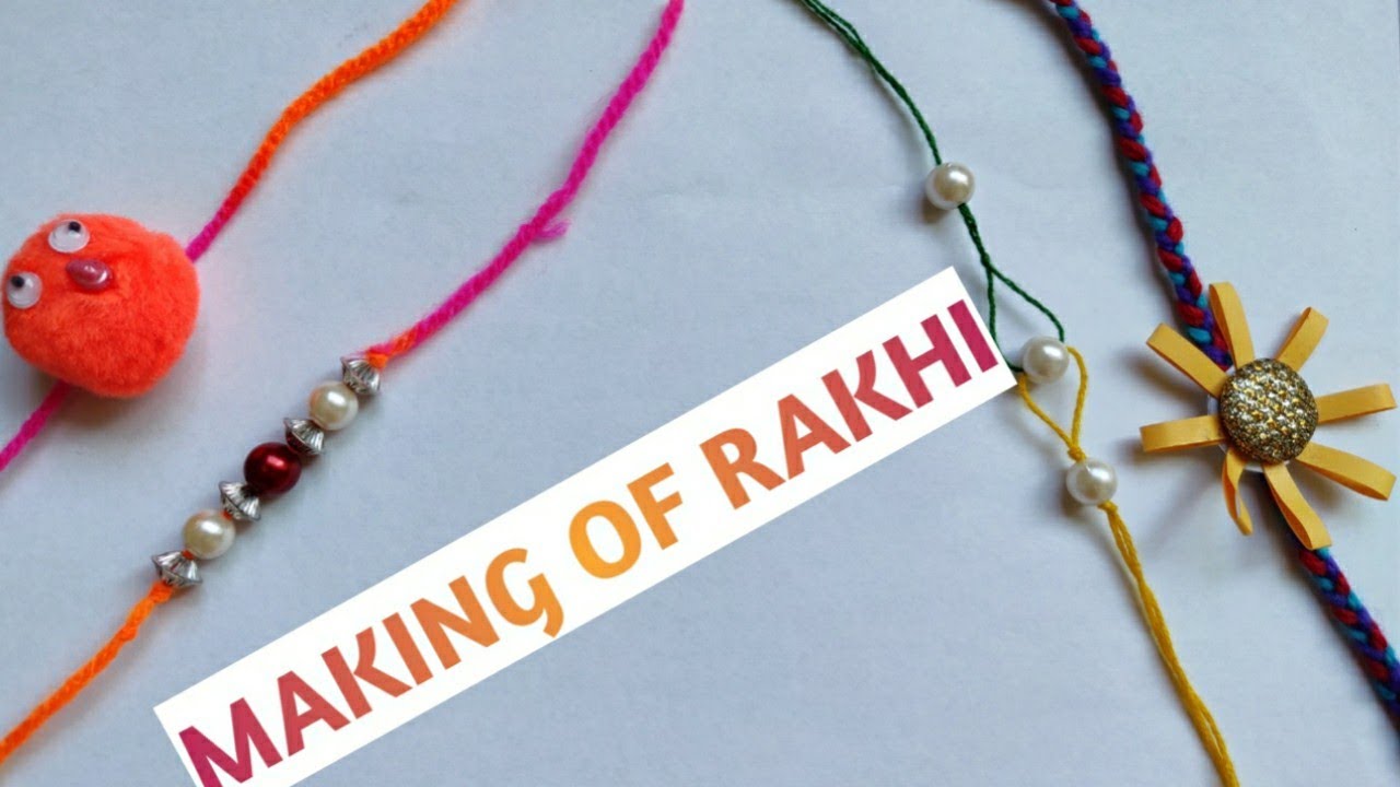 Simple rakhi making at home | diy Rakhi making | easy Rakhi making at ...