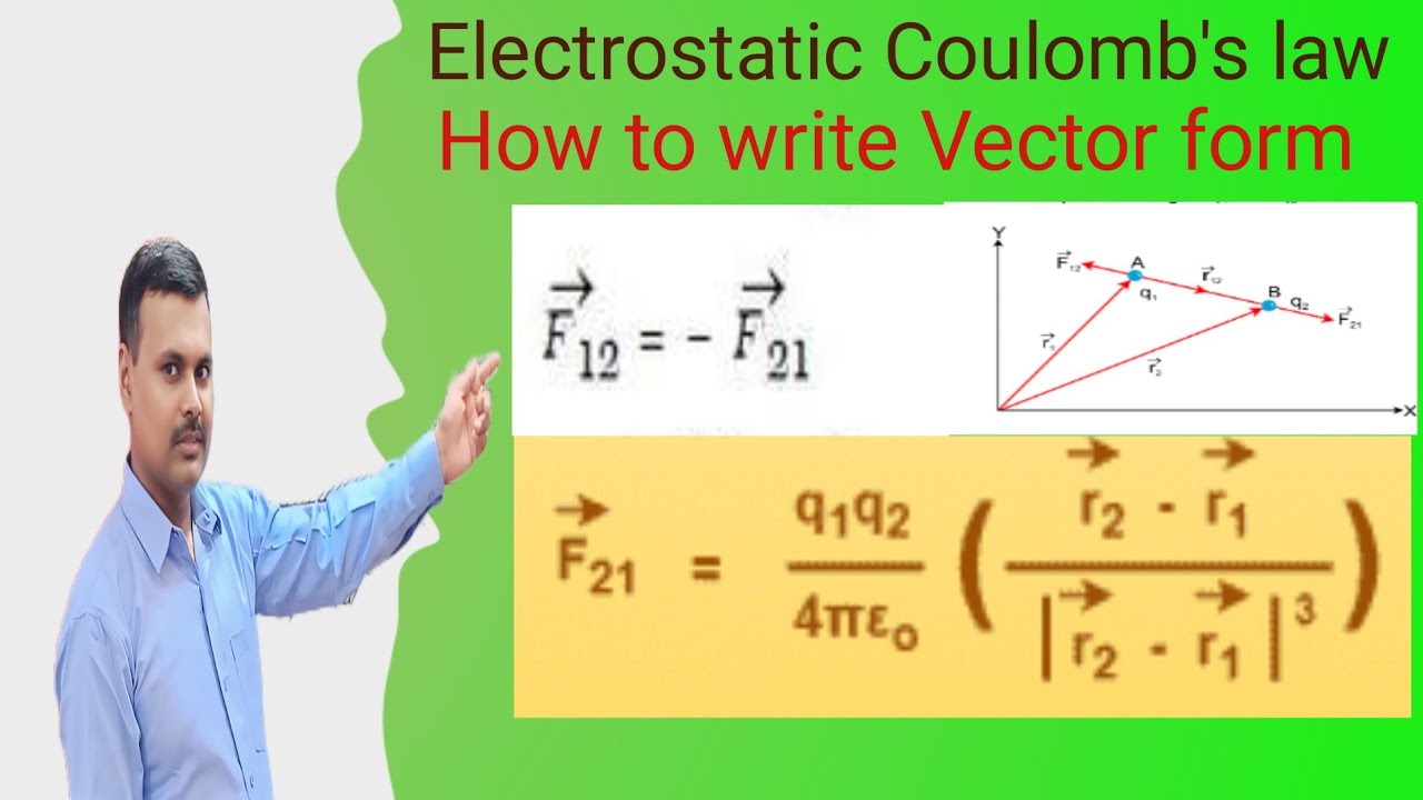 Vector form of Coulomb's law class 12th by Anil sir - YouTube