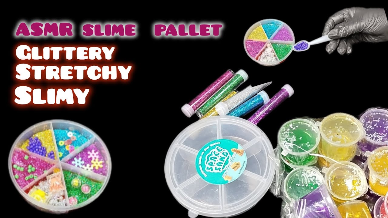 Ultimate DIY Slime Palette 🎨 | Glitter, Pearls & Beads Fun| ASMR ...