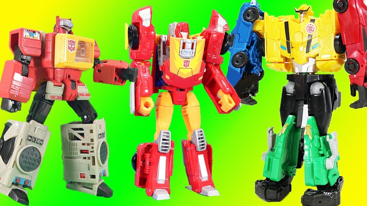 Transforming many favorite Transformers. Hot Rod. Bumblebee, Ultra Bee ...