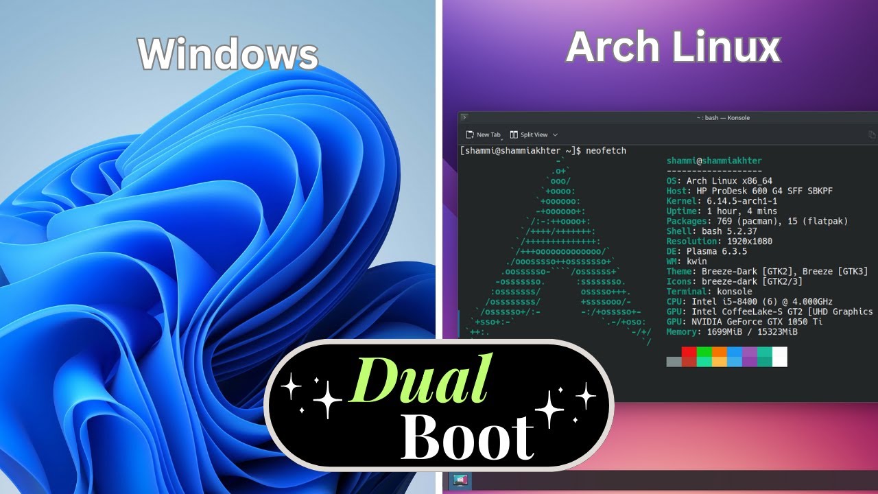How to Install Arch with Windows Dual Boot Hindi - YouTube