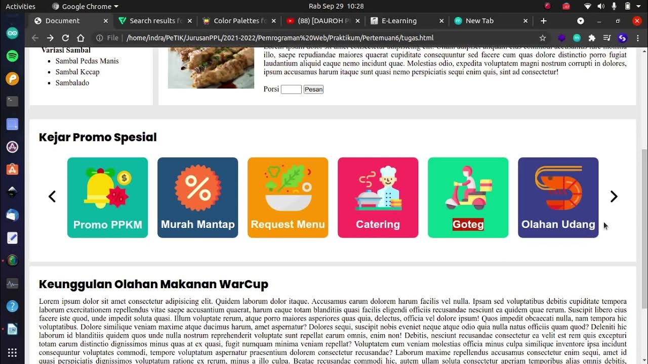 Demo Tugas Pemrograman Web | Warung Ucup - YouTube