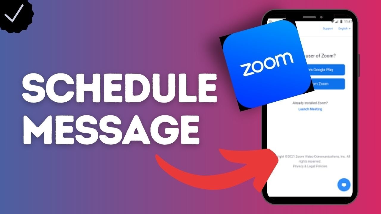 How to schedule a message on Zoom? - YouTube