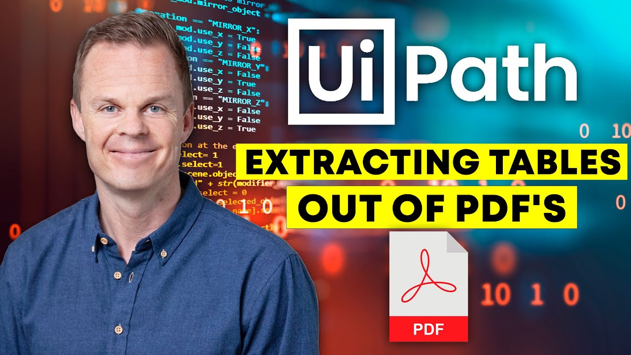 Uipath Document Understanding Extract Tables Out Of Pdfs Youtube