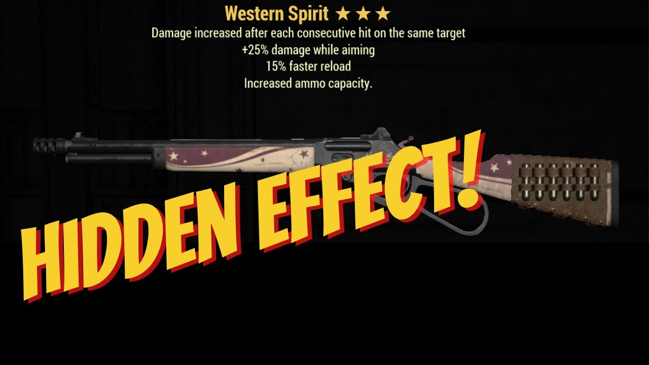 Fallout 76 - Western Spirit Hidden Effect - YouTube