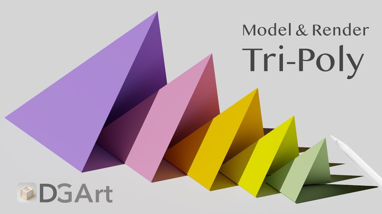 Modeling & Rendering Tri-Poly - DGArt Tutorial : iPad - YouTube