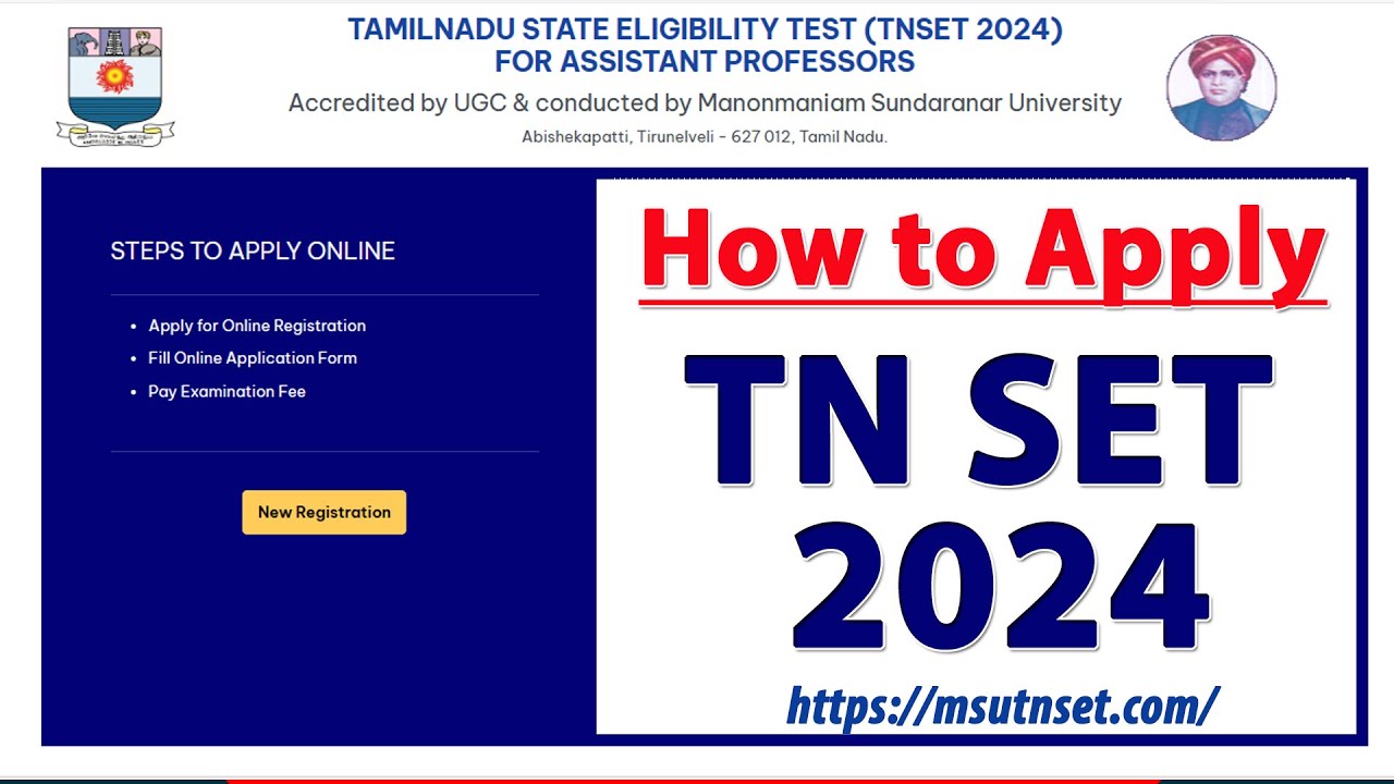 how to apply TN SET 2024 step by step process | online application # ...