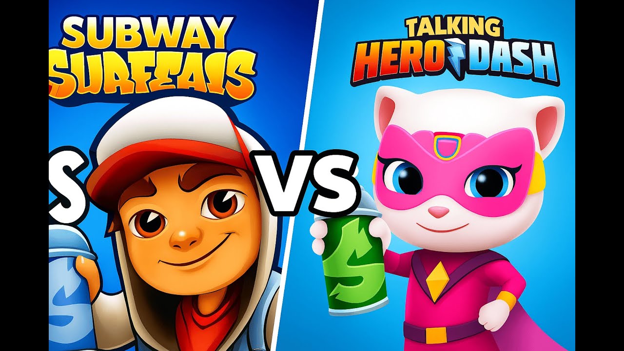 Subway Surfers VS Talking Tom Hero Dash 🔥 Ultimate Split Screen ...