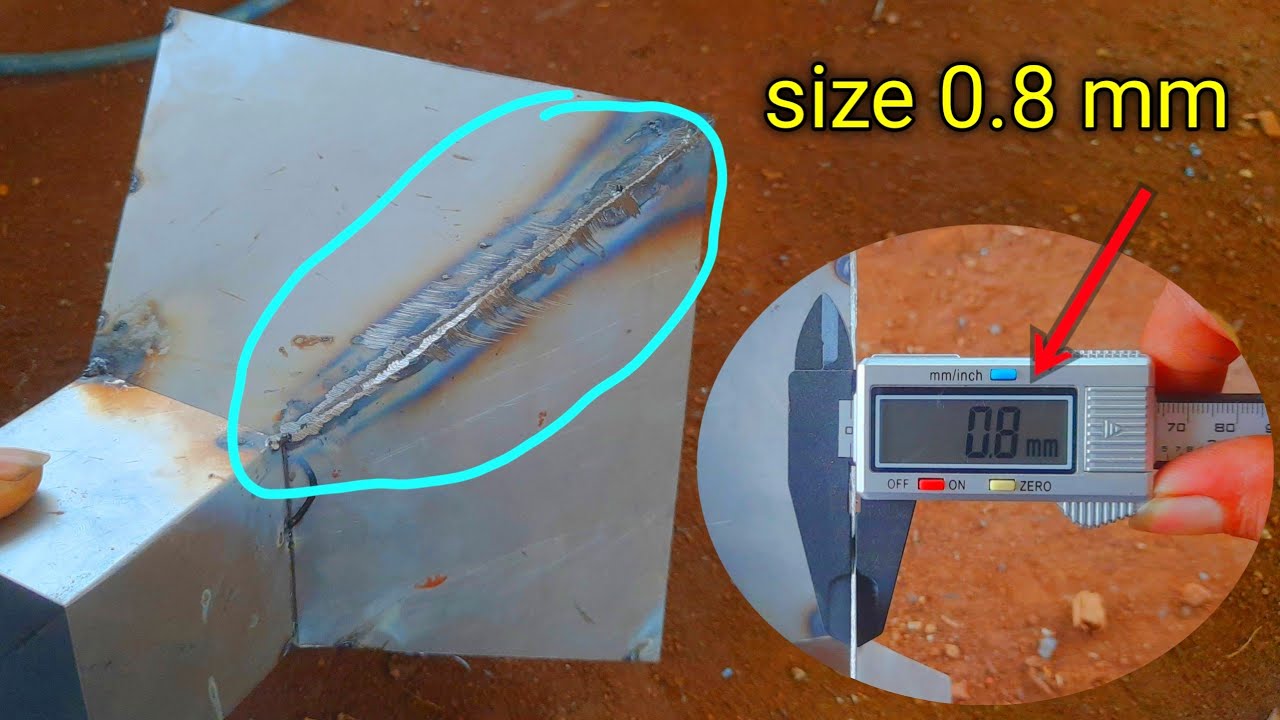 correct way to weld 0.8mm thin metal thin metal - YouTube