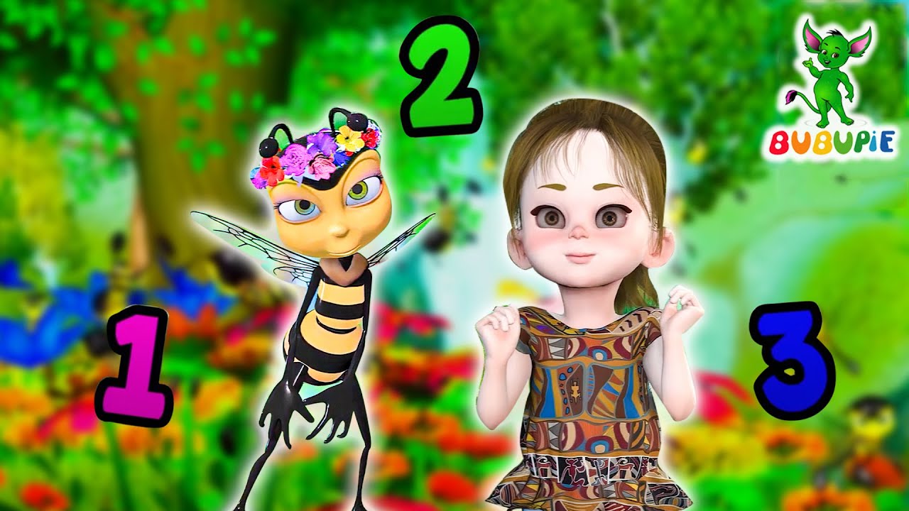 Little Buzzing Bee | Sing Along Kids Educational Counting Song ...