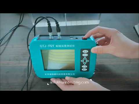 Iwin testing FSY electronic crack depth gauge - YouTube