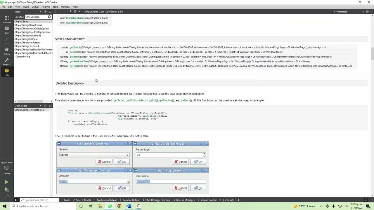 Tutorial Qt Creator - 013 - QInputDialog & Questions - YouTube
