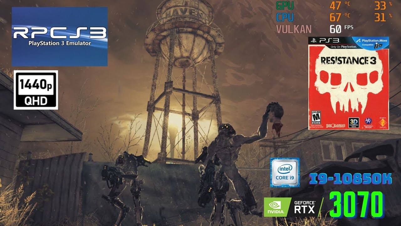 RPCS3 Resistance 3 - 1440p - Mostly Stable - Settings Shown - YouTube