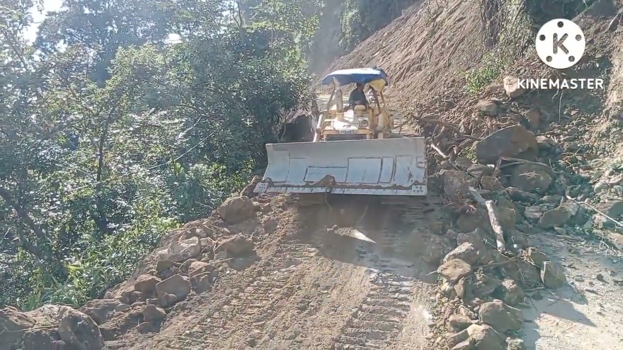 clearing blockage road. - YouTube