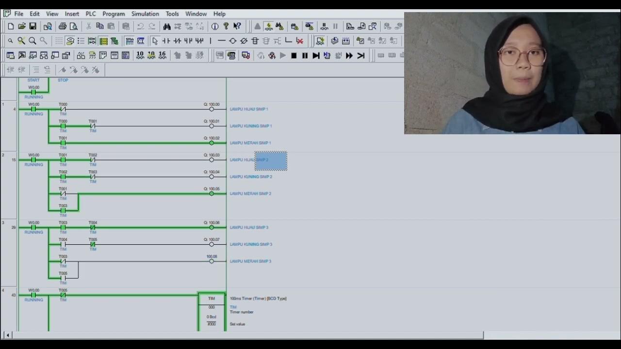 TUGAS PLC LAMPU LALU LINTAS SIMPANG 3 (TRAFFIC LAMP) - YouTube