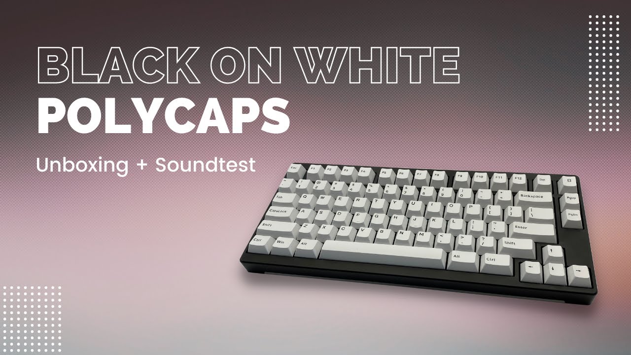 PolyCaps Black on White unboxing and review - YouTube