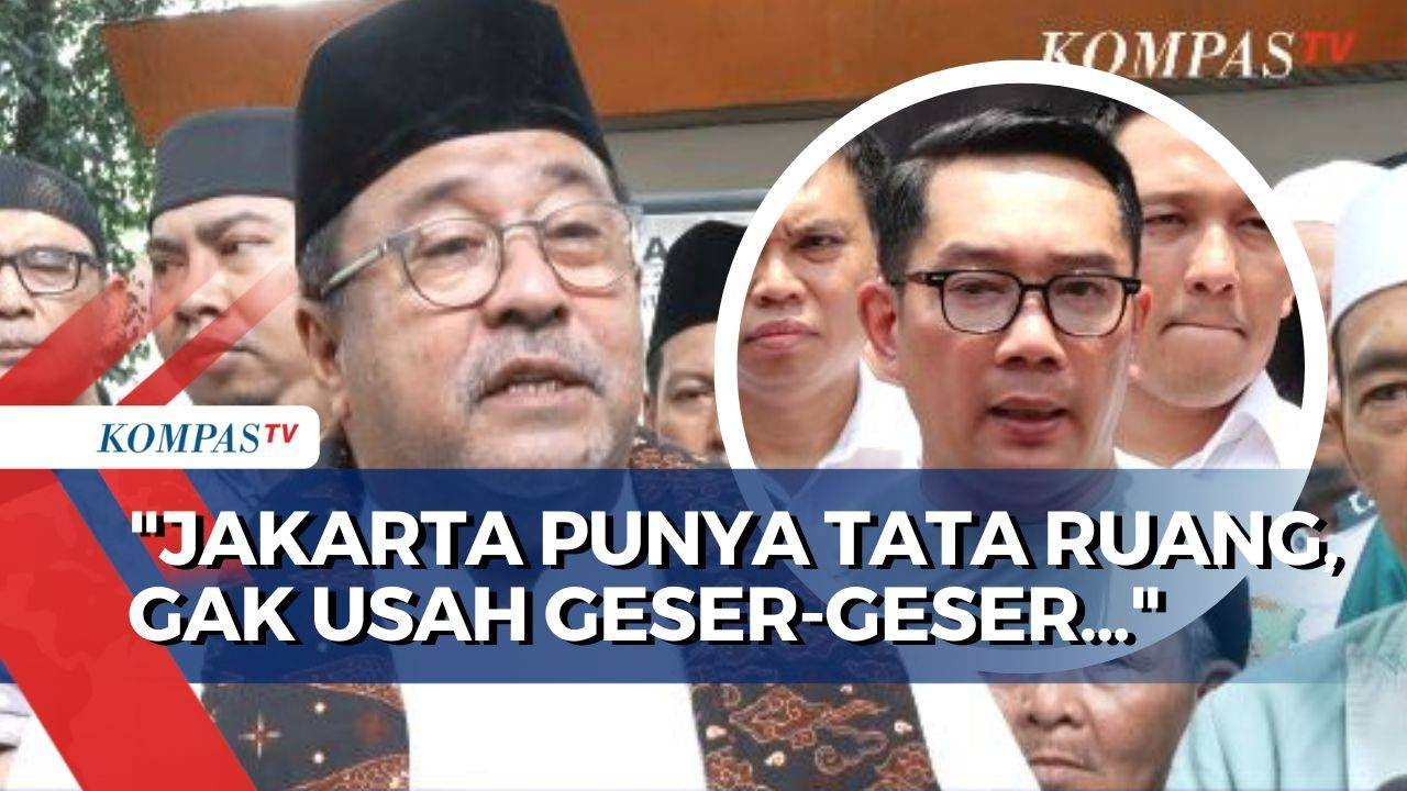 Respons Rano Karno Soal Usulan RK-Suswono Pindahkan Perkantoran dari ...
