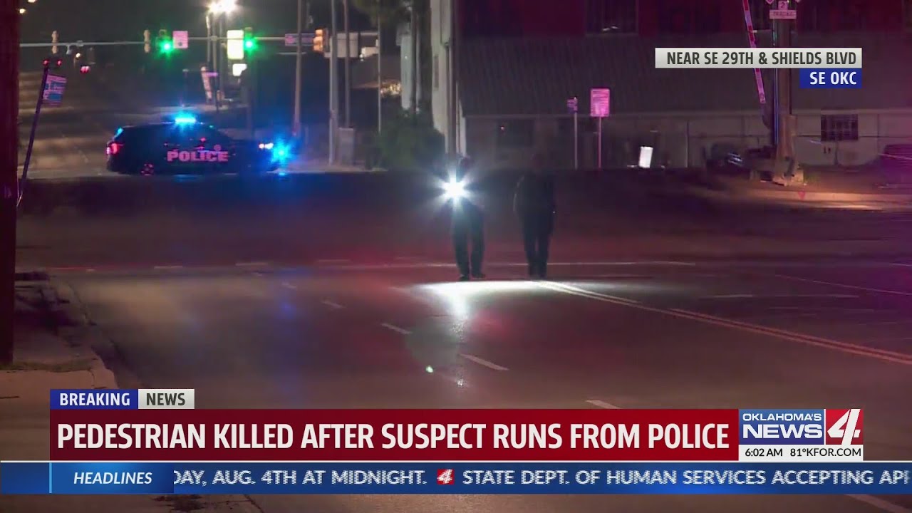 Pedestrian hit, killed after suspect runs from police - YouTube
