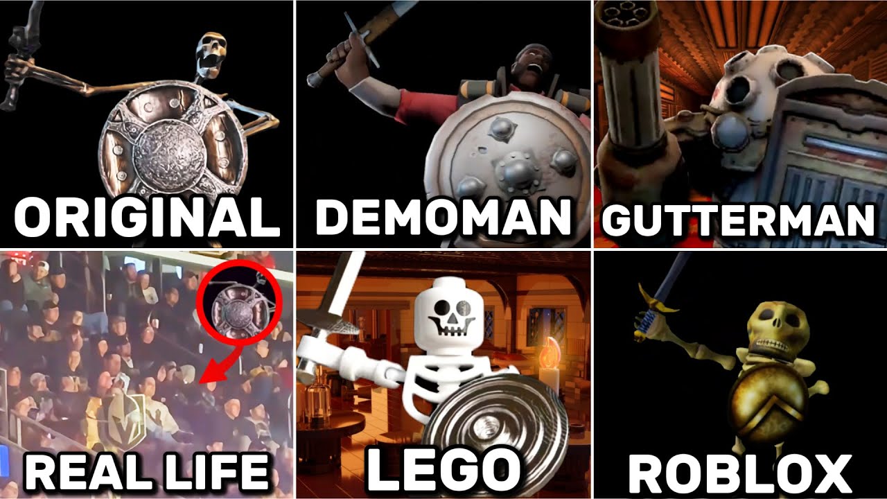 Skeleton Shield Meme All Variants 2 - YouTube