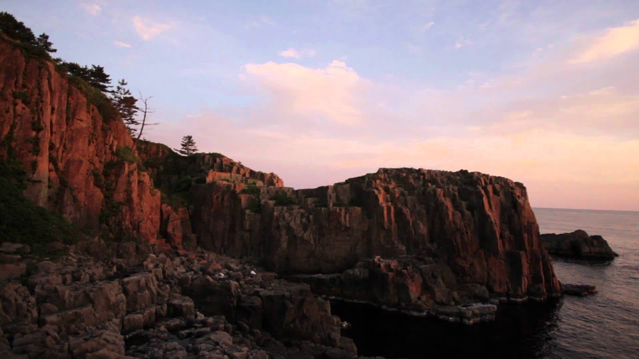 the Sunset -Tojimbo Cliffs ,Japan- - YouTube