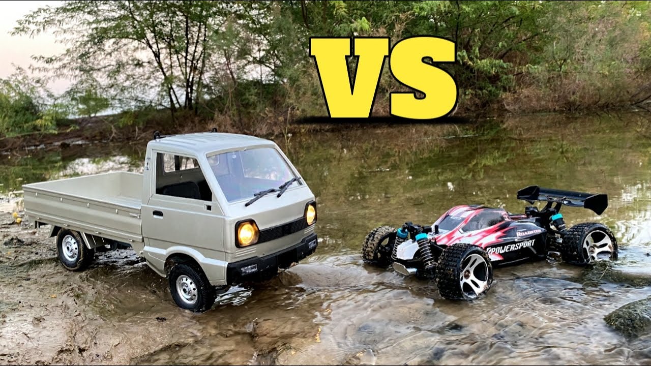 WPL VAN vs Wltoys a959 | RC Car Water Test | Wltoys RC Car - YouTube