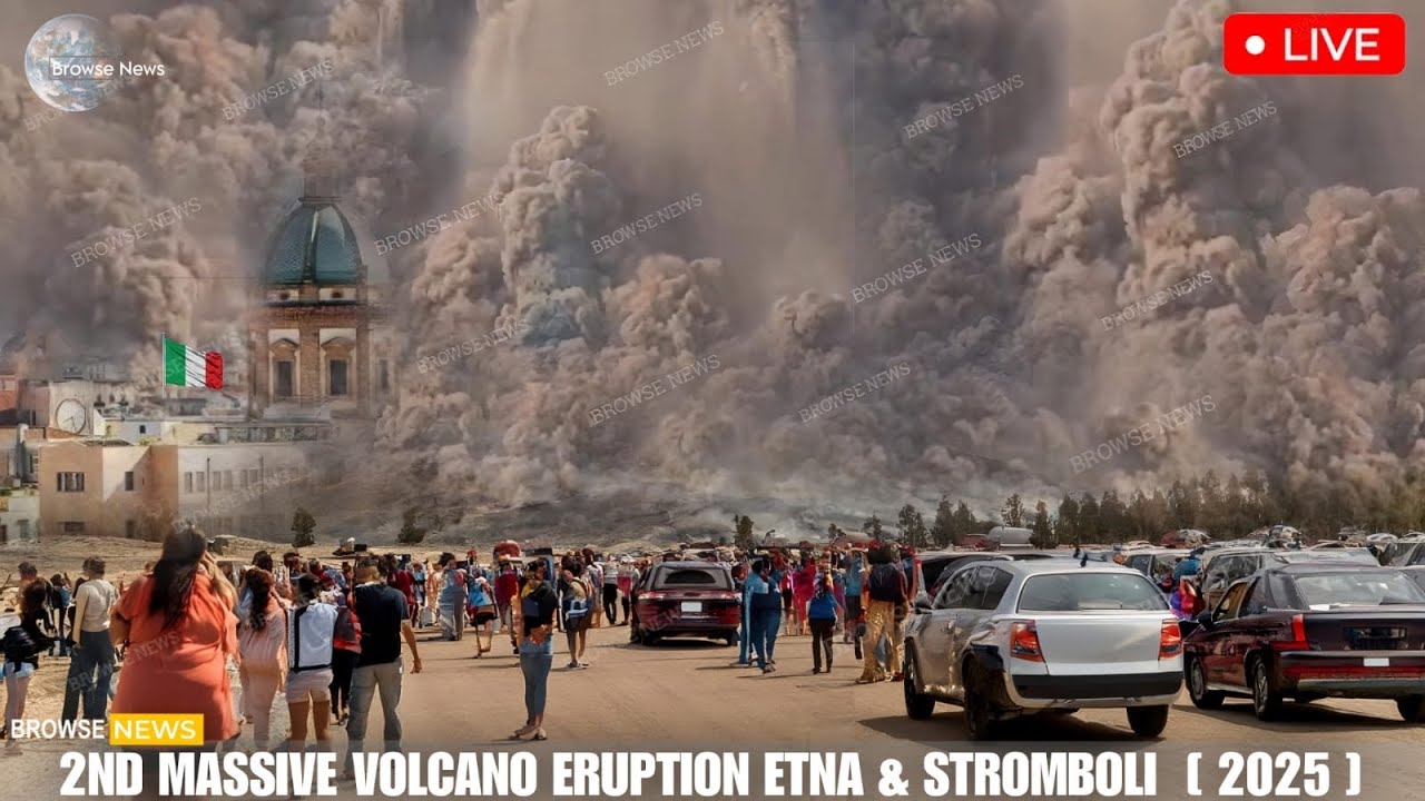 Eropa in Shock! Hell in Italy 2nd Massive eruption of Stromboli volcano ...