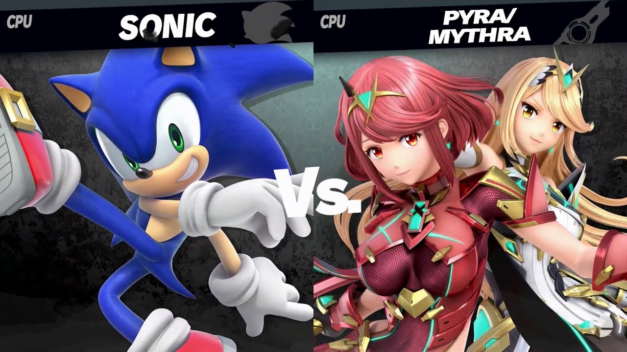 Super Smash Bros. Ultimate - Sonic vs Pyra/Mythra - YouTube