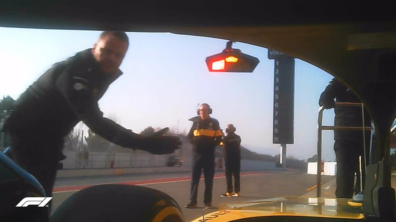 Visor Cam! Onboard with Hulkenberg in the 2018 Renault - YouTube