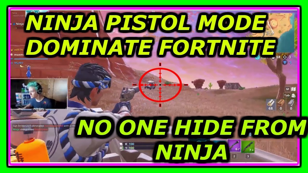 ninja invincible \ NInja pistol only challenge \ Fortnite heavy sniper ...