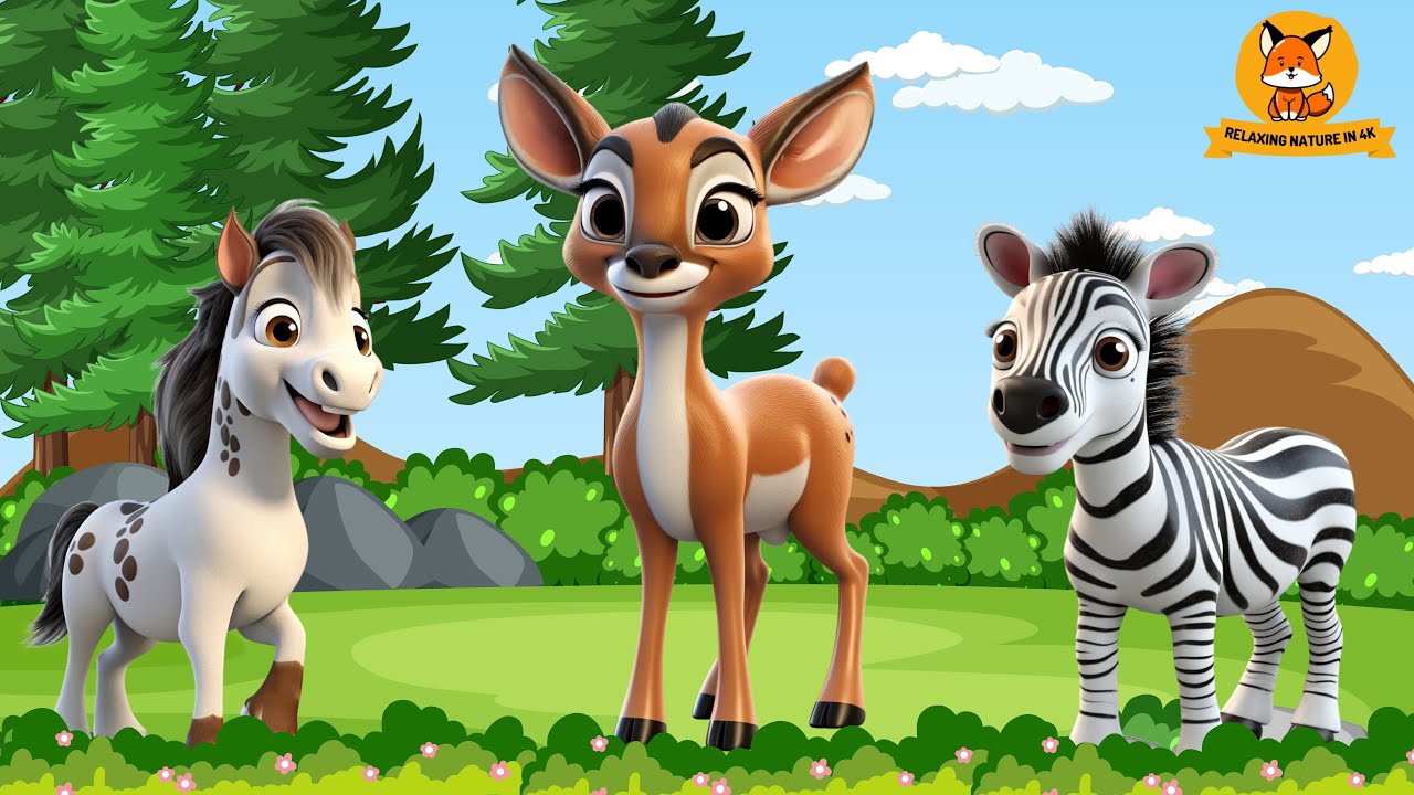 Wild Animal Sounds - Horse, Sika Deer, Zebra, Magpie,... - Animal Farm ...