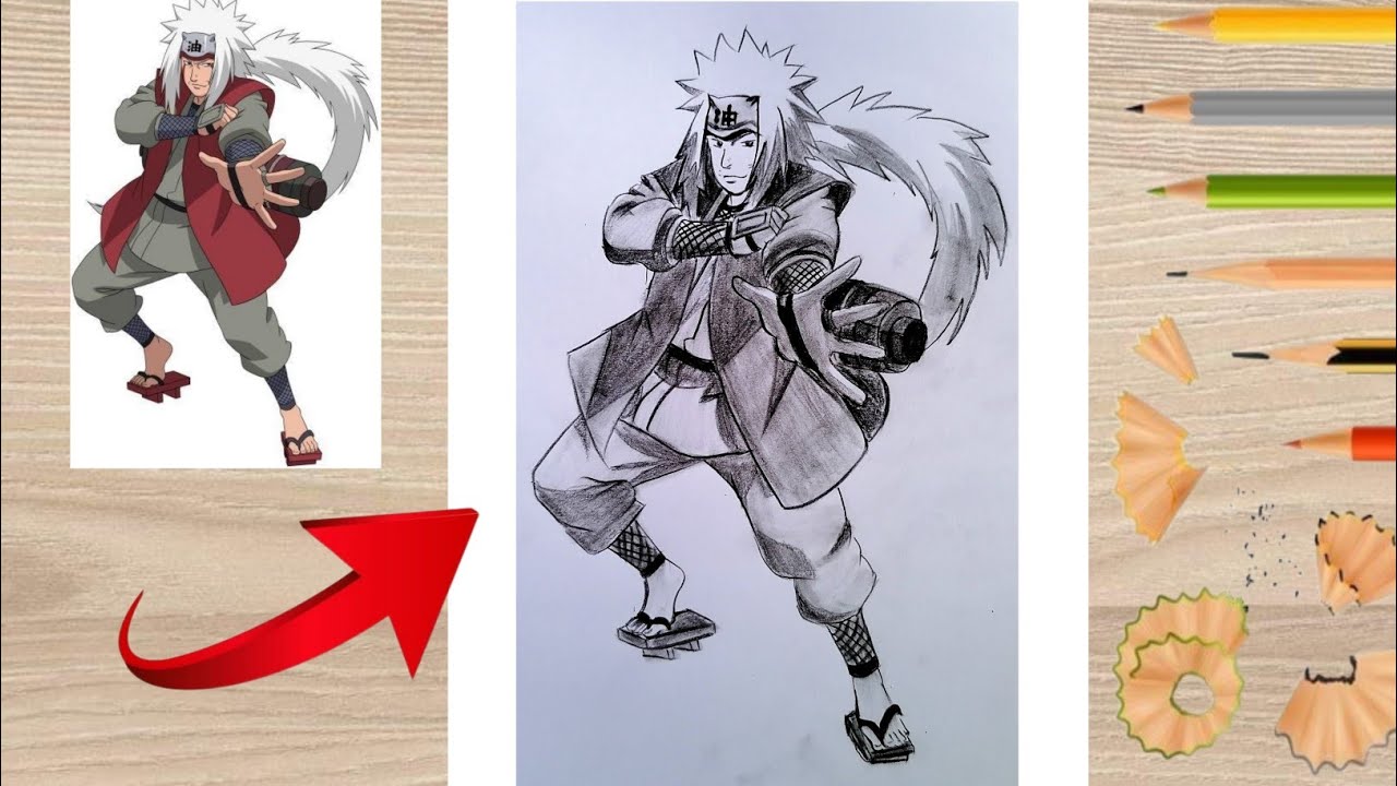 How To Draw Jiraiya Step By Step | Anime Drawing / Easy Drawing ldeas ...