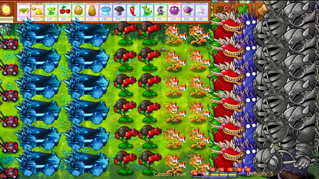 Pvz Fusion | Ultimate Cannon+Gatling Cherry+Phoenix Threepeater Vs ...