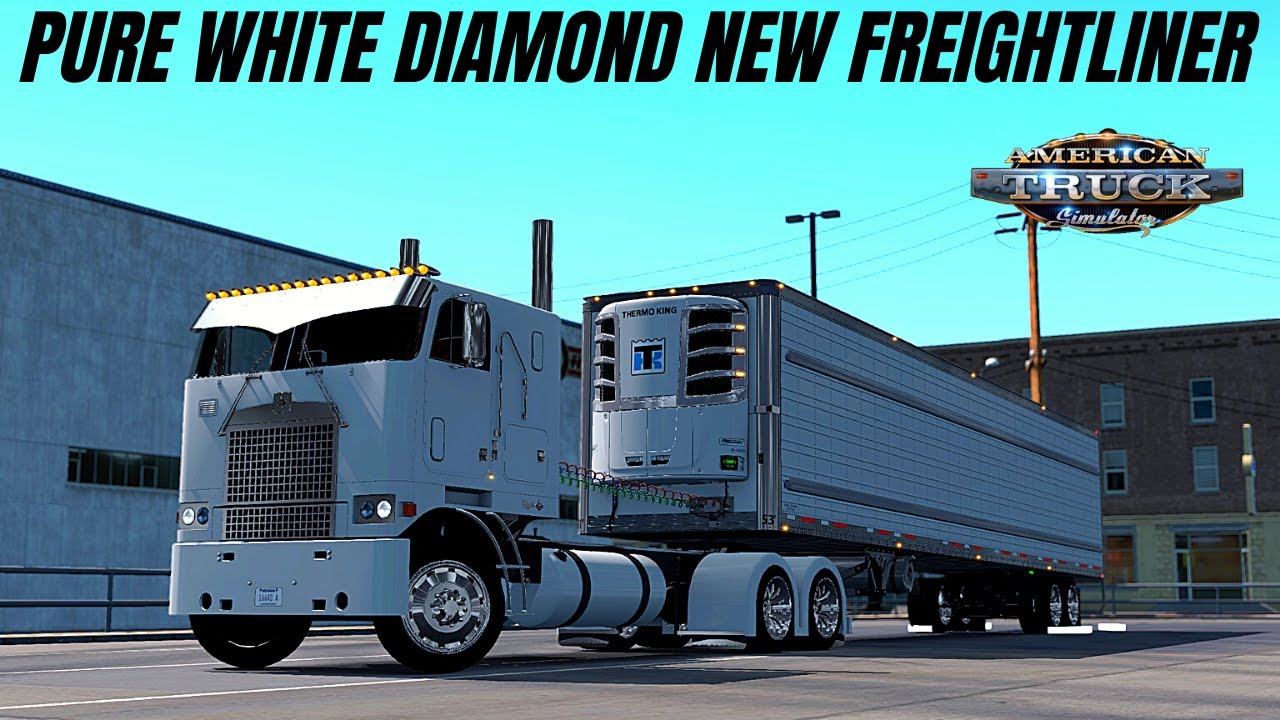 American Truck Simulator Pure White Diamond Freightliner Reo [ATS ...
