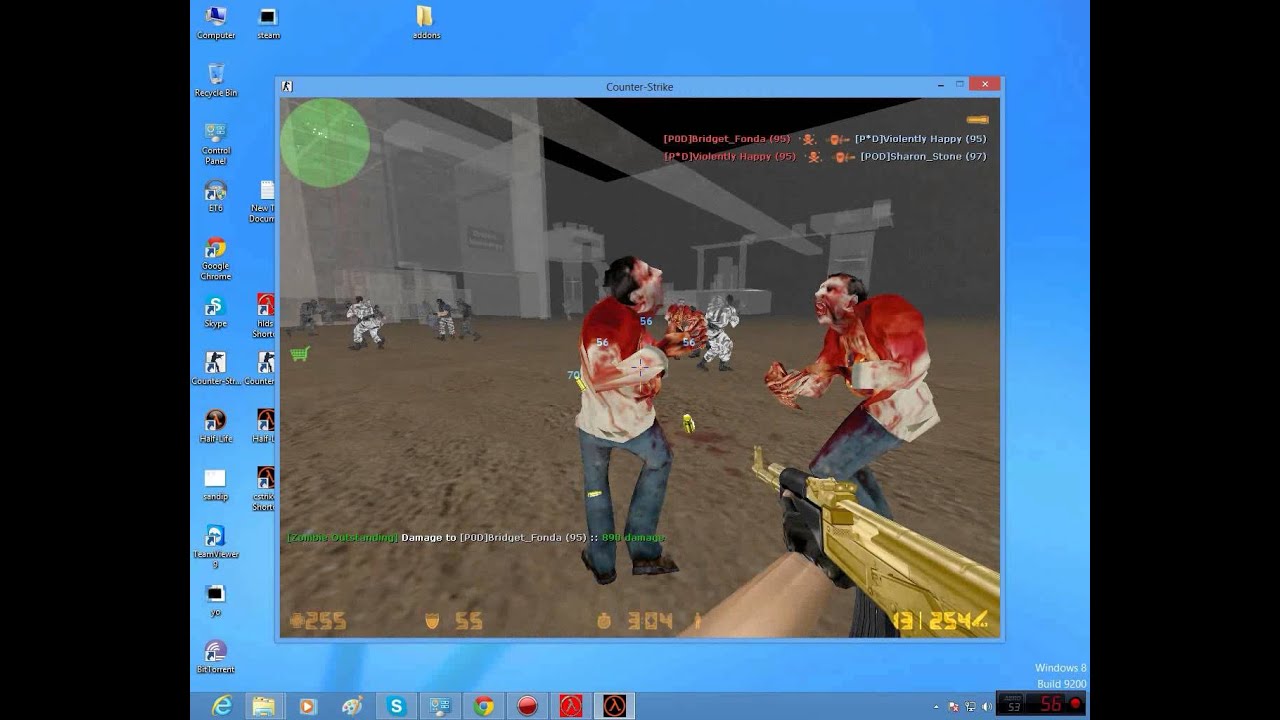 cs 1.6 zombie outstanding hack - YouTube